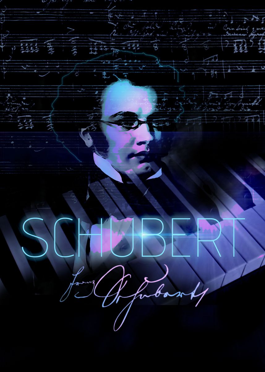 'Schubert by Anton First' Poster, picture, metal print, paint by Anton ...
