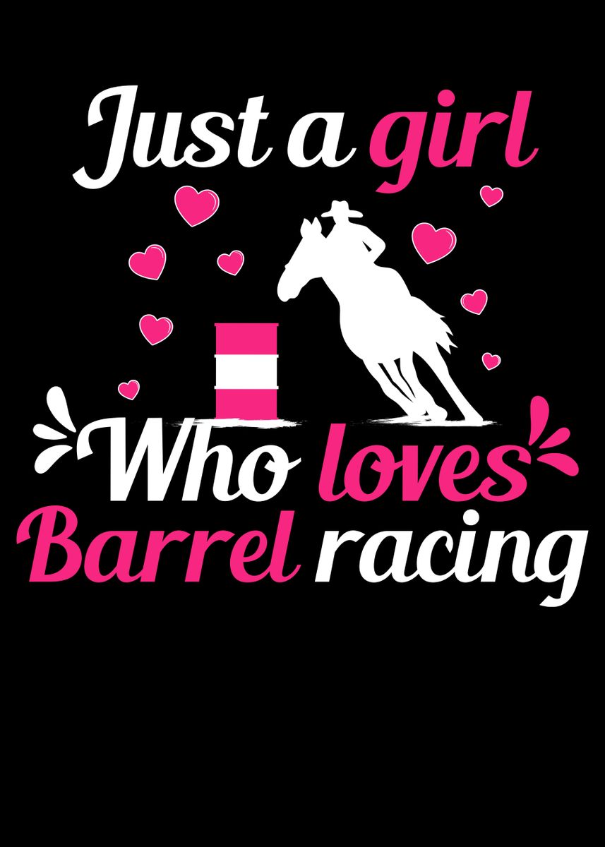 'Barrel Racing Girl' Poster, picture, metal print, paint by Lukes Pixel ...