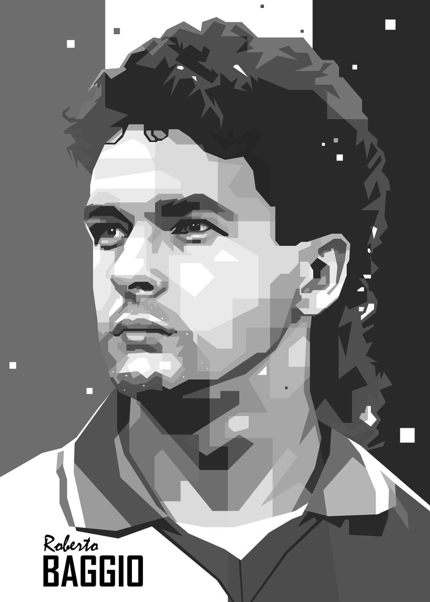 'Roberto Baggio' Poster, picture, metal print, paint by Andrian Novaldi ...