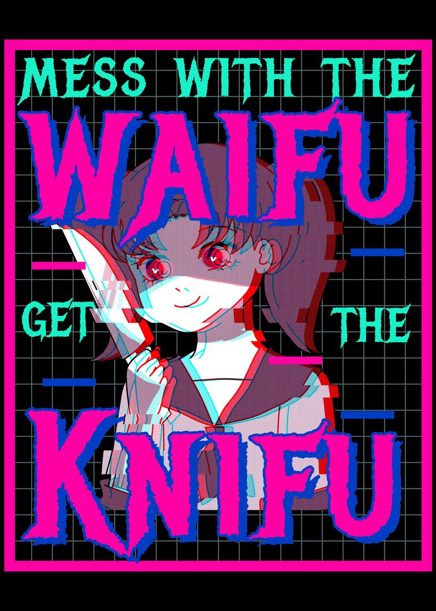 'Yandere Anime Manga Girl' Poster, picture, metal print, paint by ...