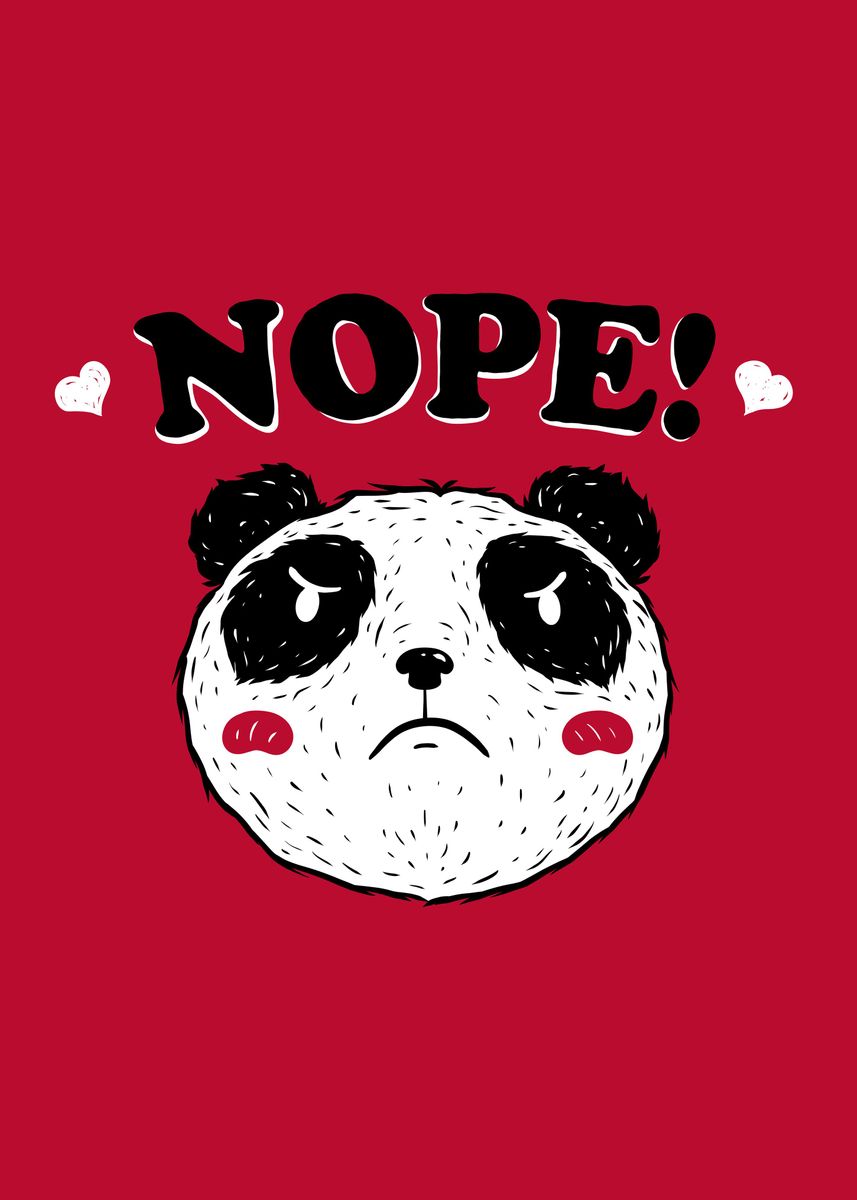 'Nope Panda' Poster by Tobias Fonseca | Displate