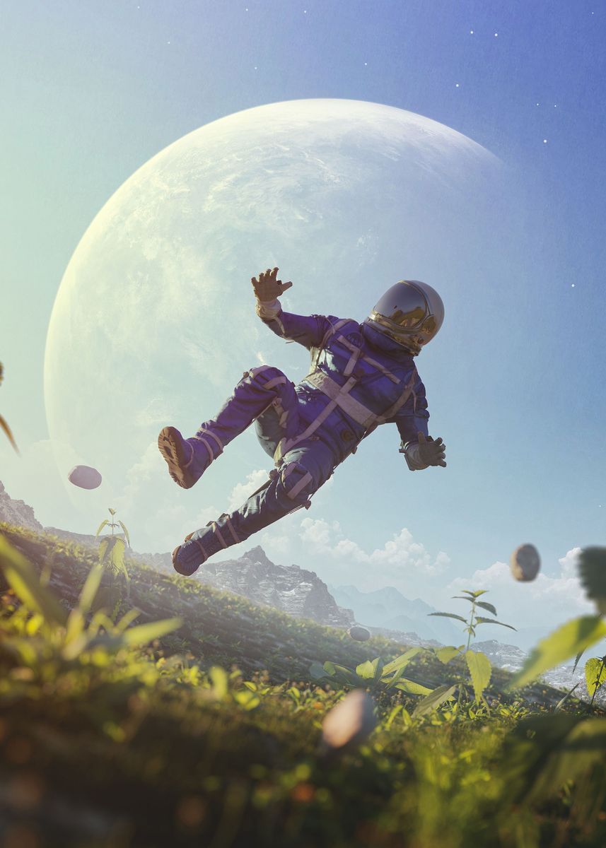 'No Gravity' Poster, picture, metal print, paint by Five Senses Art ...