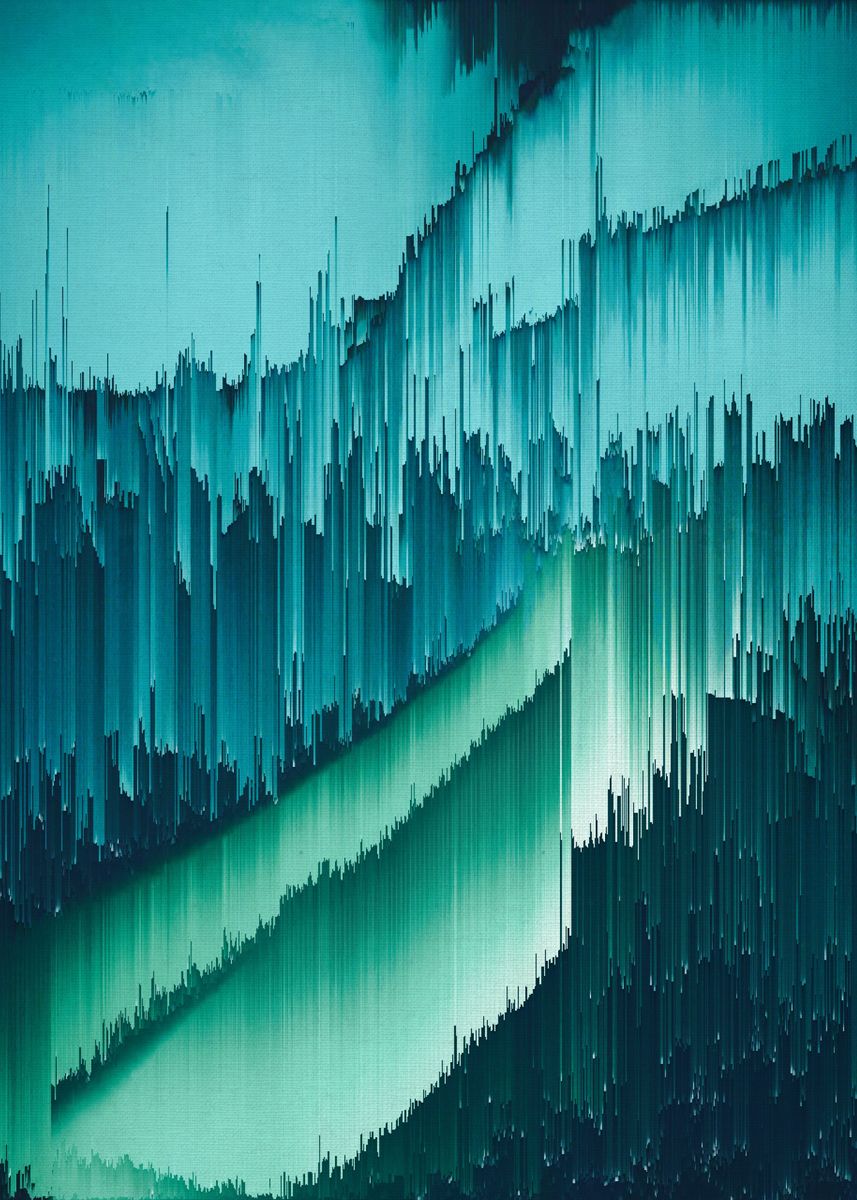 'Abstract Glitch Art 16' Poster, picture, metal print, paint by 1x ...