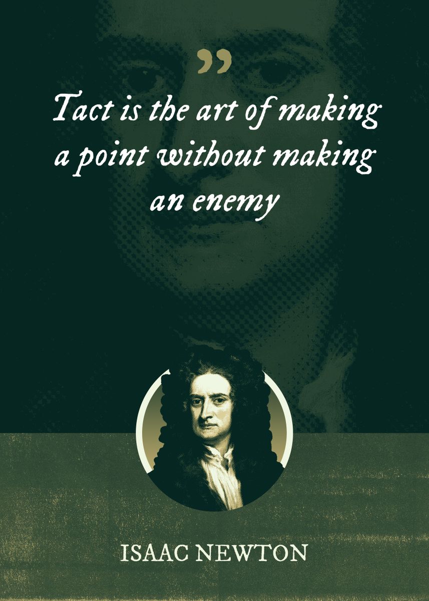 'Tact is the art of making ' Poster, picture, metal print, paint by ...