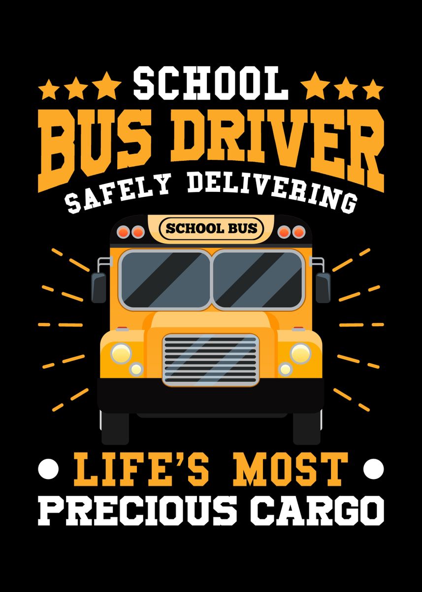 'Bus Design For School Bus' Poster, picture, metal print, paint by ...