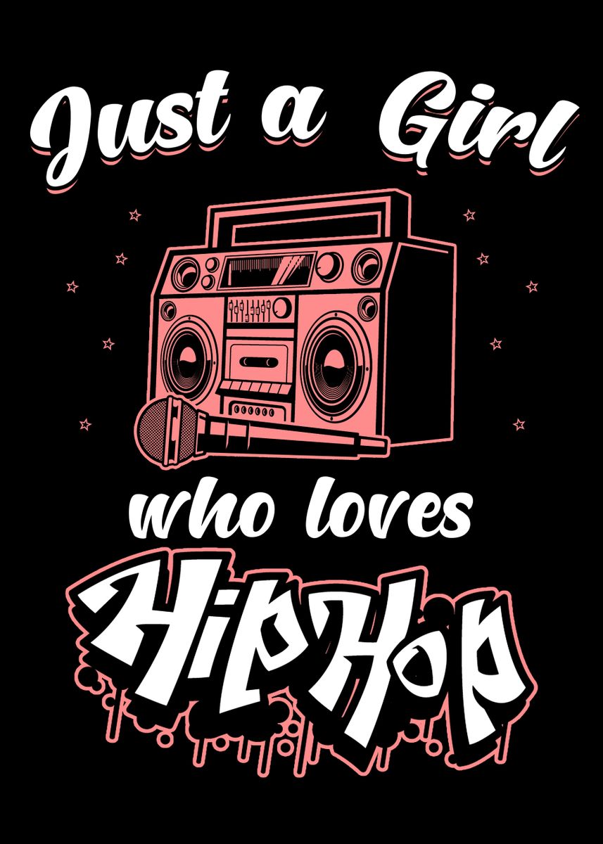 'Hip Hop Rap Girl Style' Poster, picture, metal print, paint by schmugo ...
