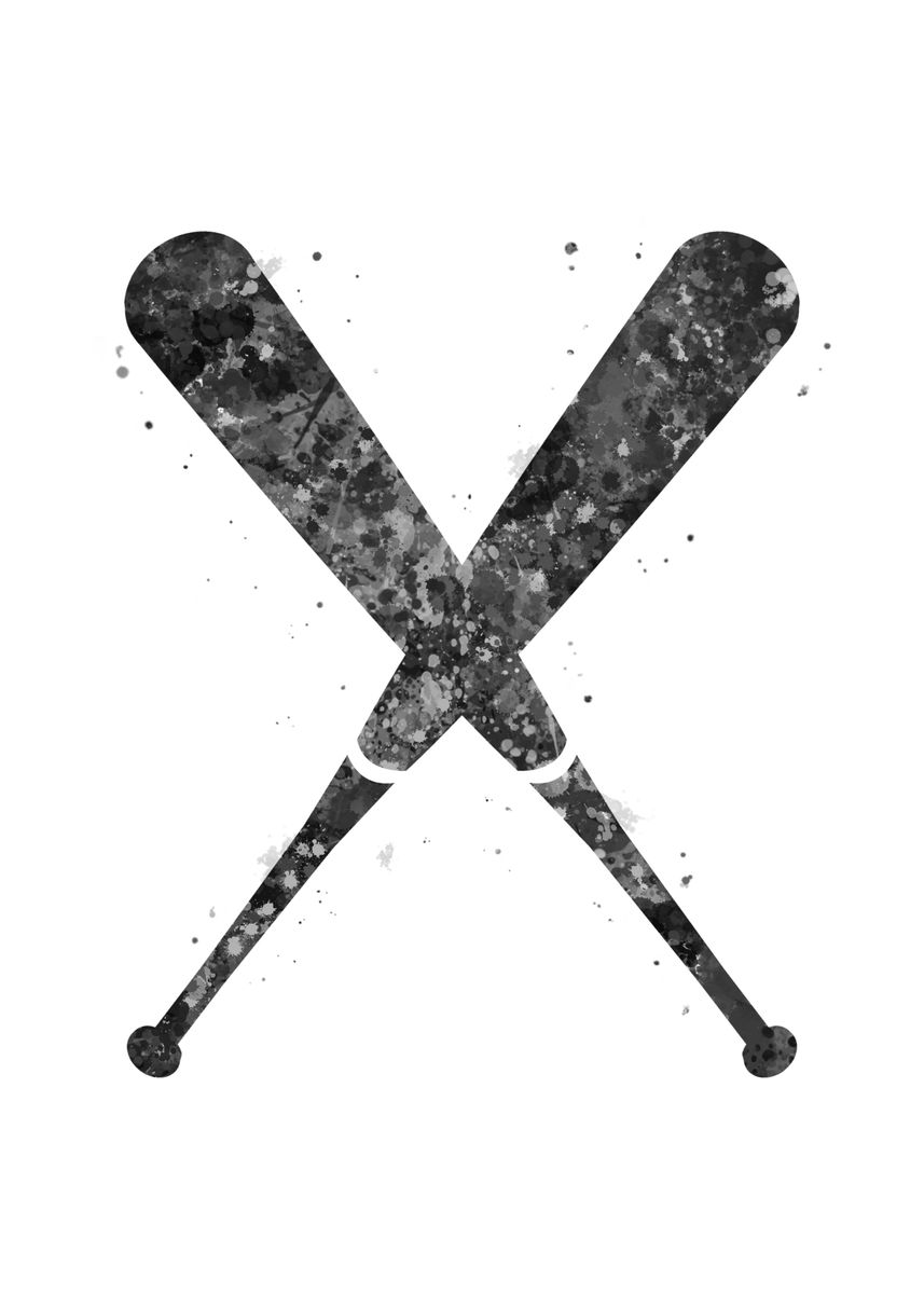 'Baseball Bat' Poster, picture, metal print, paint by Yahya Art | Displate