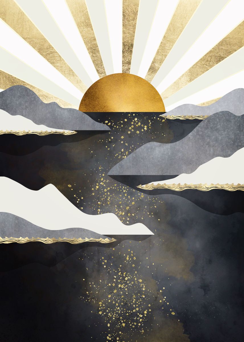 'Metallic Dusk' Poster, picture, metal print, paint by SpaceFrog ...