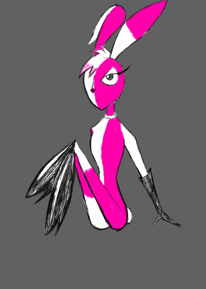 'Harlequin Bunny' Poster, picture, metal print, paint by ArianaBell ...