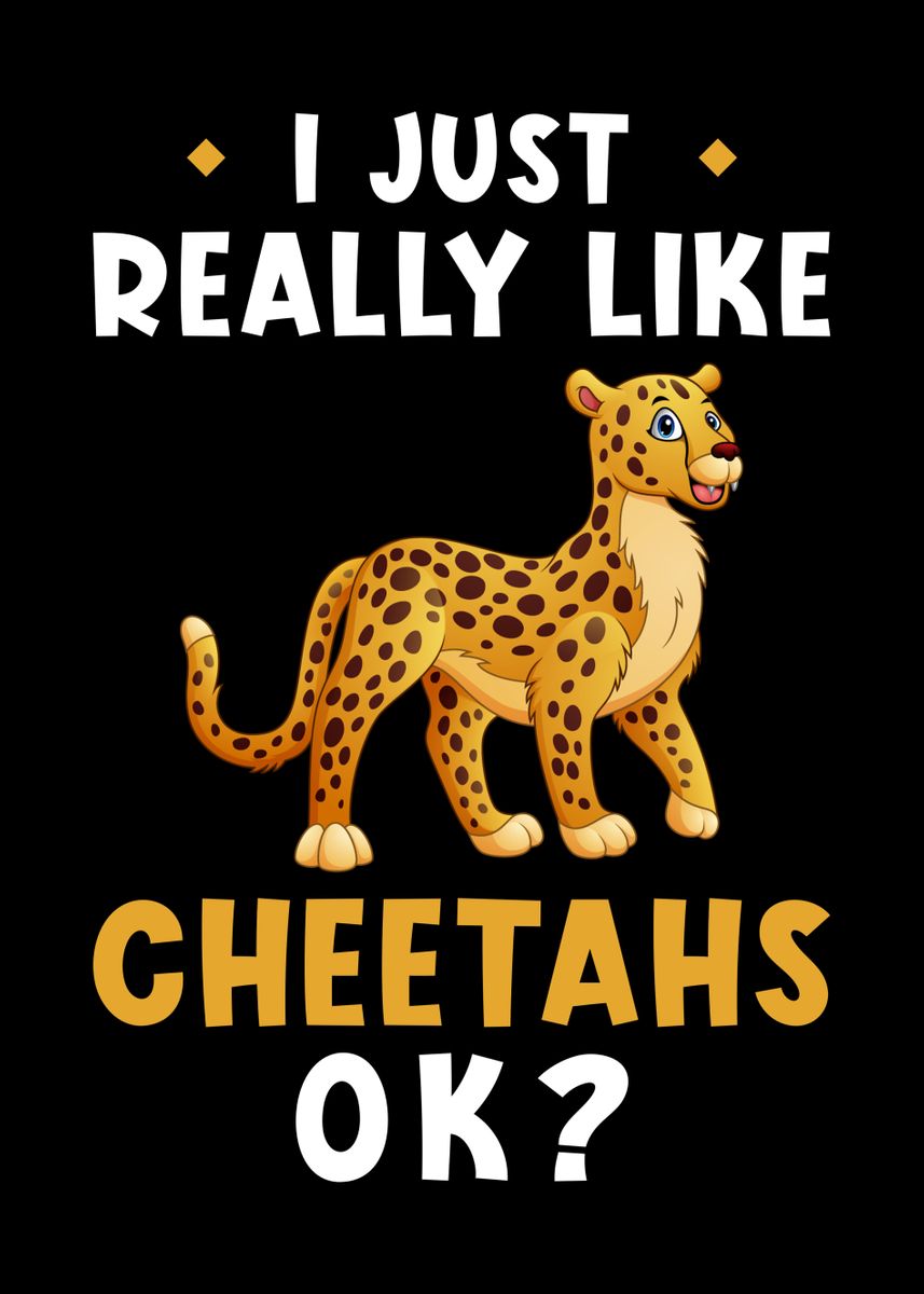 'Cheetah Saying Funny' Poster, picture, metal print, paint by schmugo ...