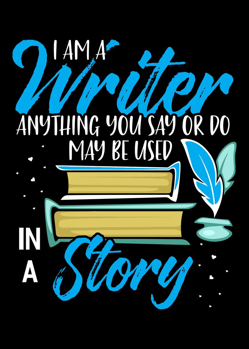 'Author Writer Literature' Poster, picture, metal print, paint by ...