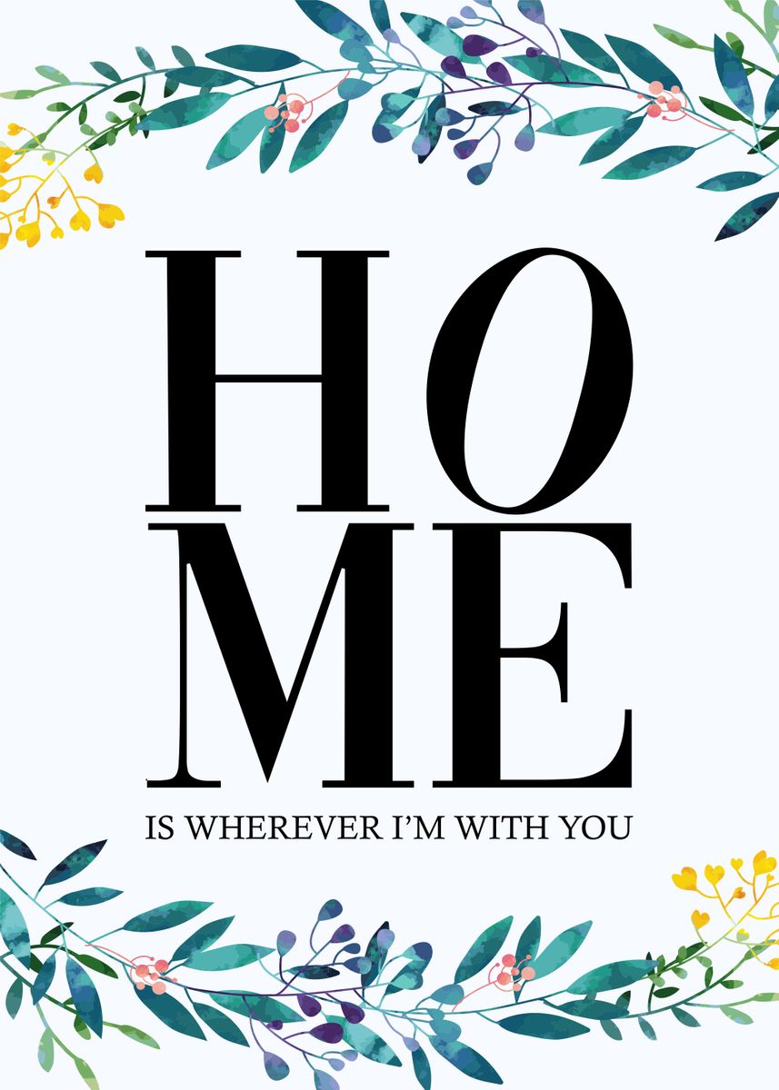 'HOME' Poster, picture, metal print, paint by Bestselling cool posters ...