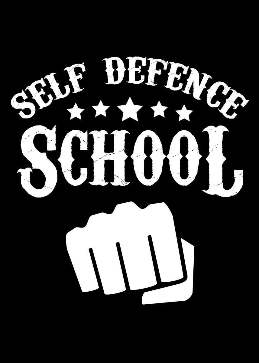 'Self Defence School' Poster, picture, metal print, paint by dr3designs ...