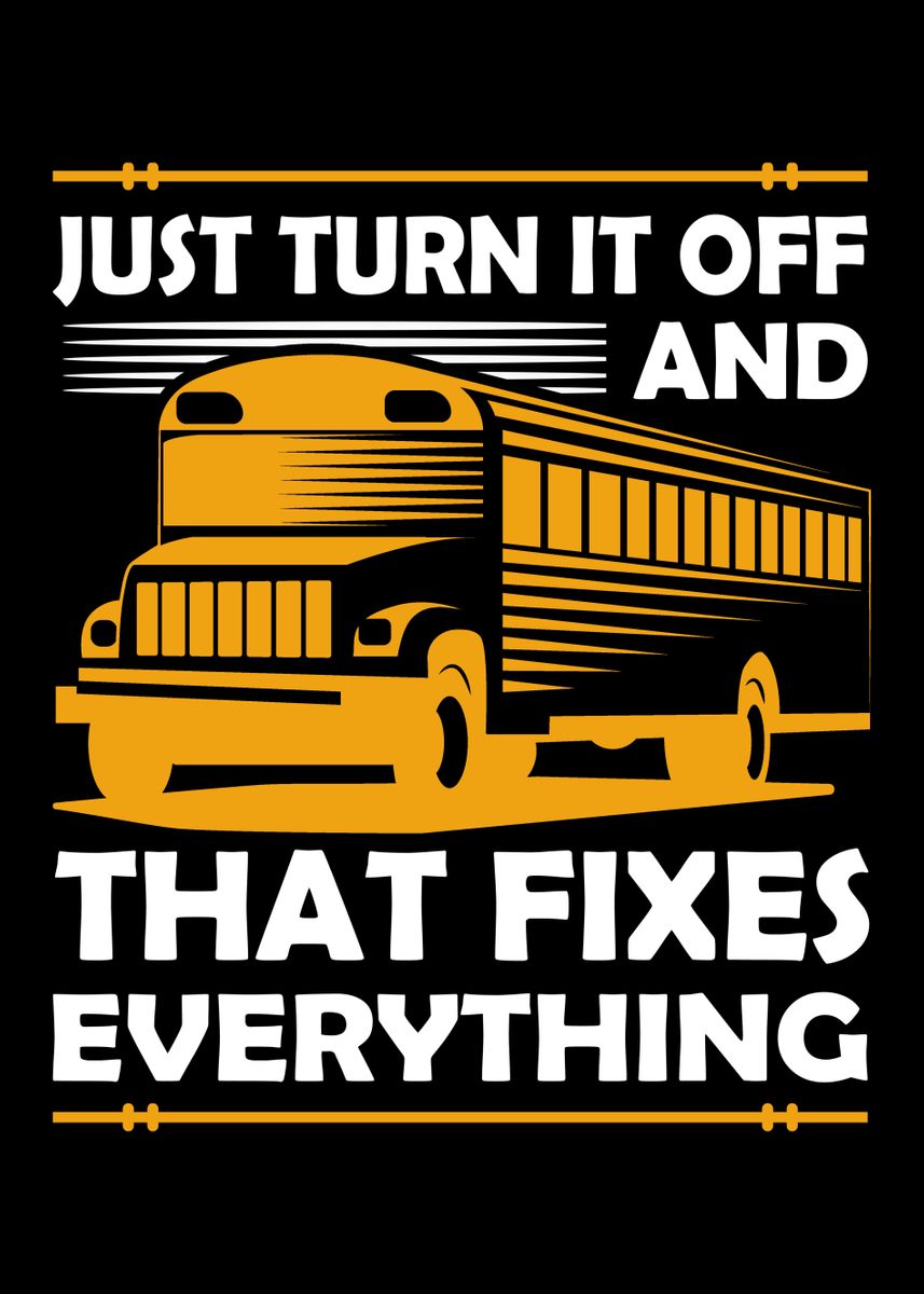 'Bus Design For School Bus' Poster by Statements | Displate