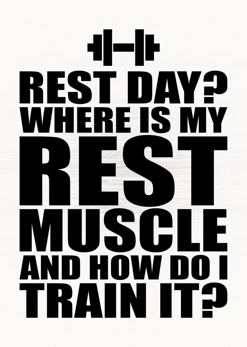 'Rest Muscle' Poster, picture, metal print, paint by CHAN | Displate