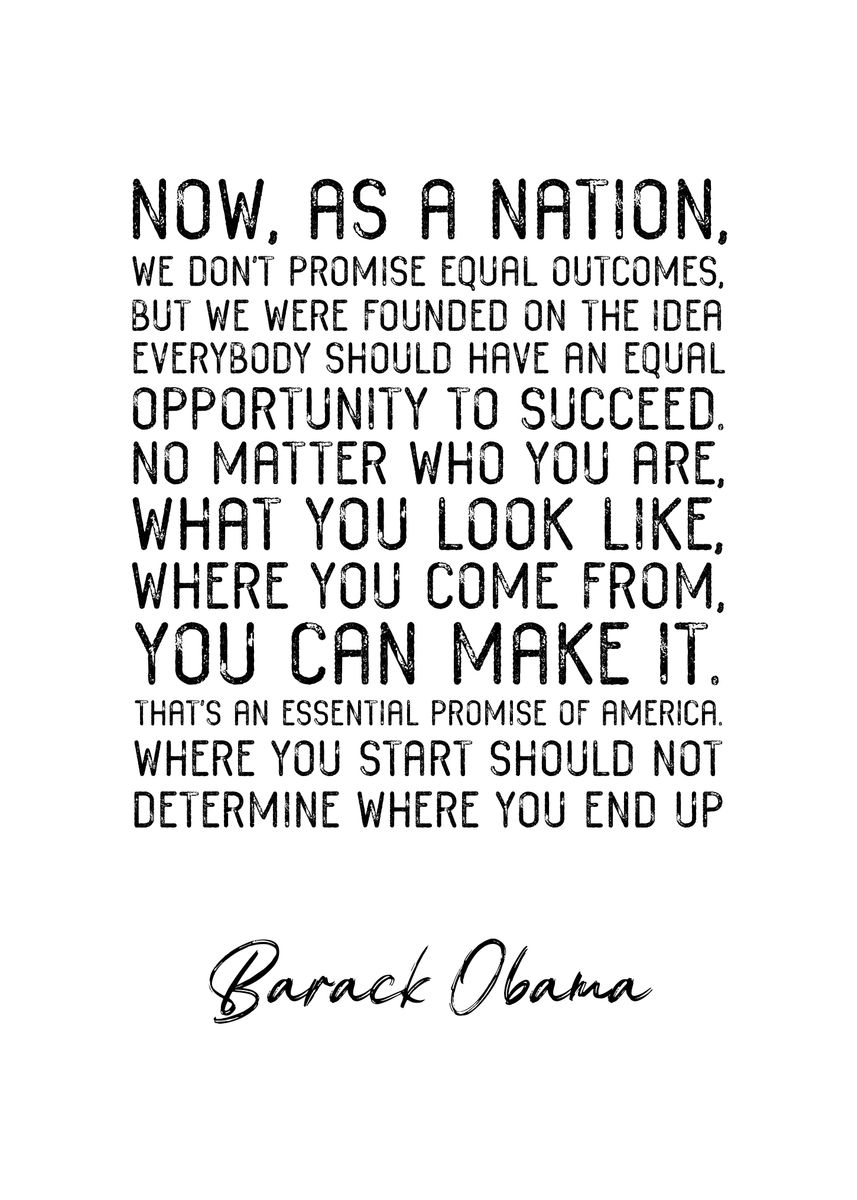 'Barack Obama Quote 4' Poster, picture, metal print, paint by Quoteey ...