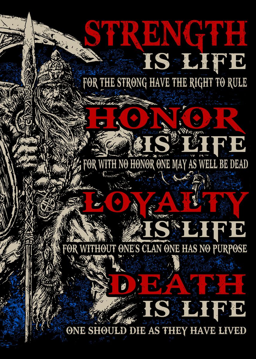 'Viking Code' Poster, picture, metal print, paint by vincent wu | Displate