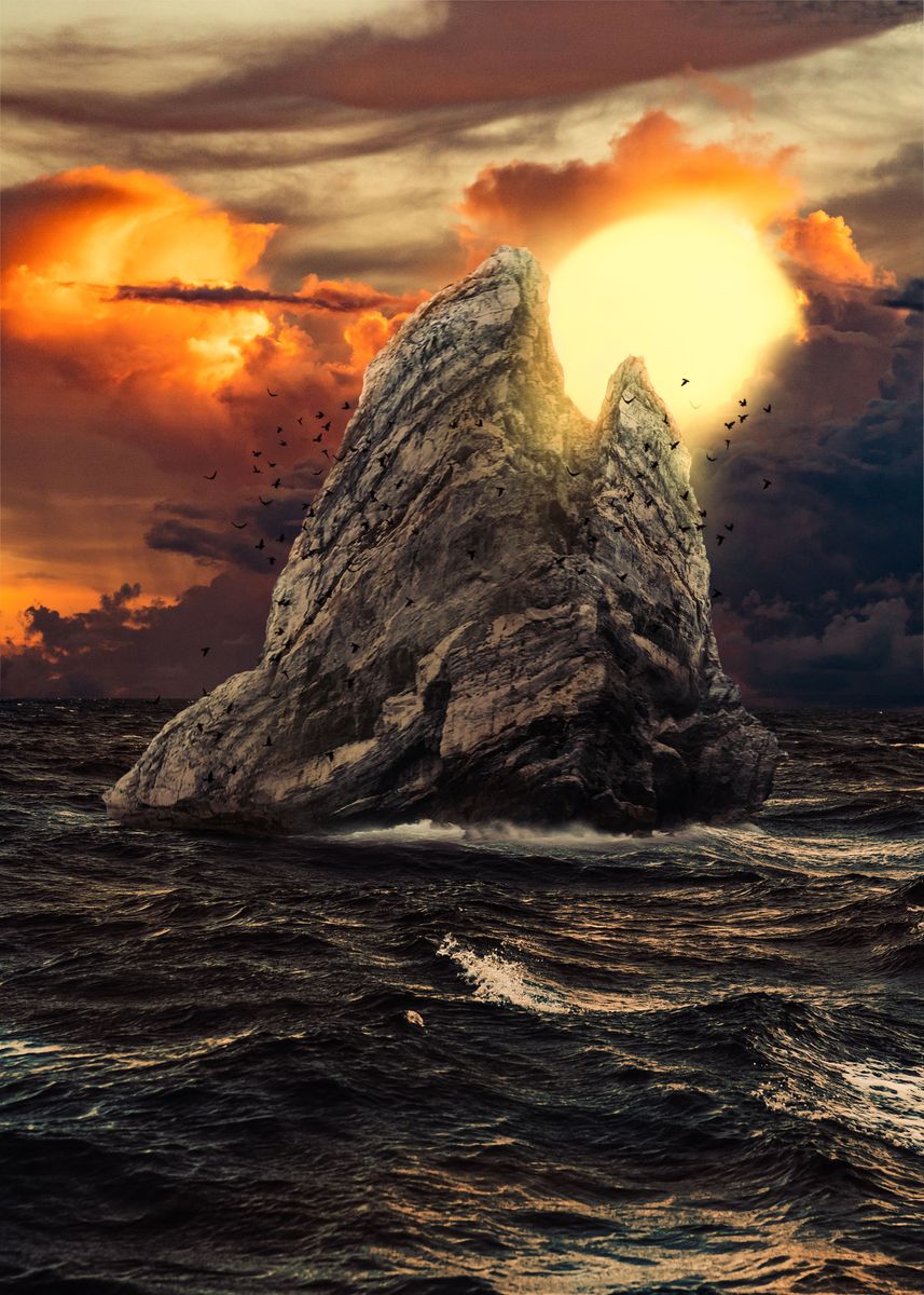 'Rockfish Island' Poster by Maycer | Displate