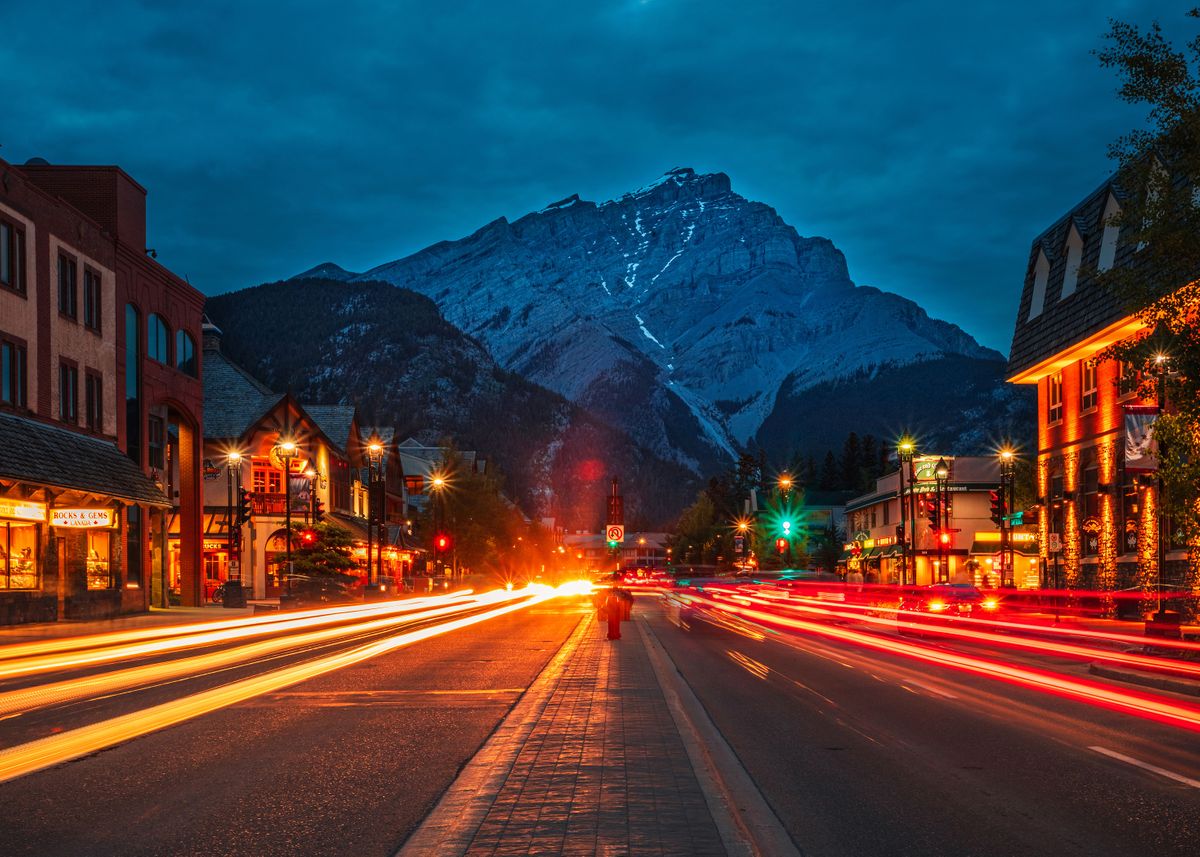 'Downtown Banff Canada' Poster by Andy Holmes | Displate