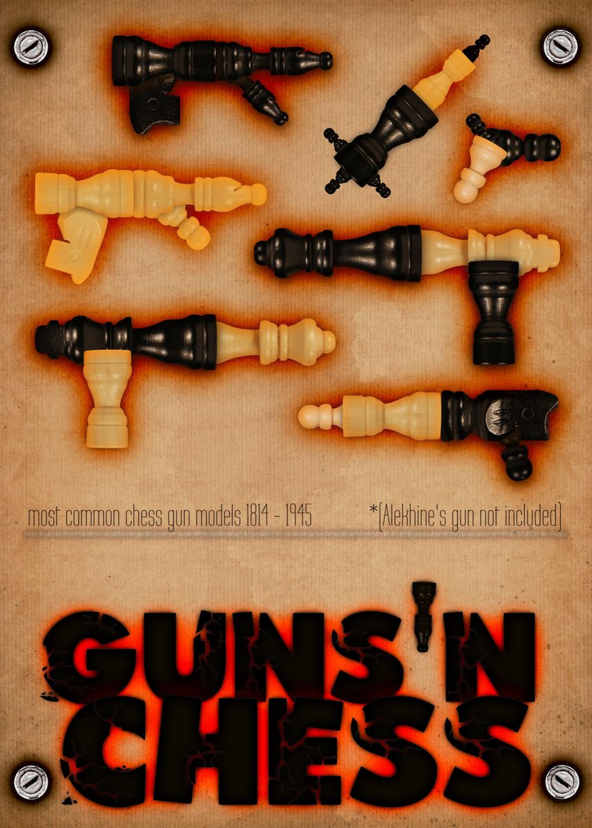 'Chess guns' Poster, picture, metal print, paint by malmklang draaben ...
