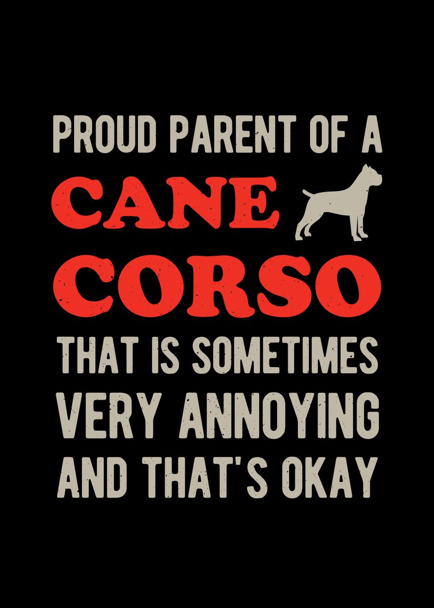'Funny Cane Corso' Poster by Visualz | Displate