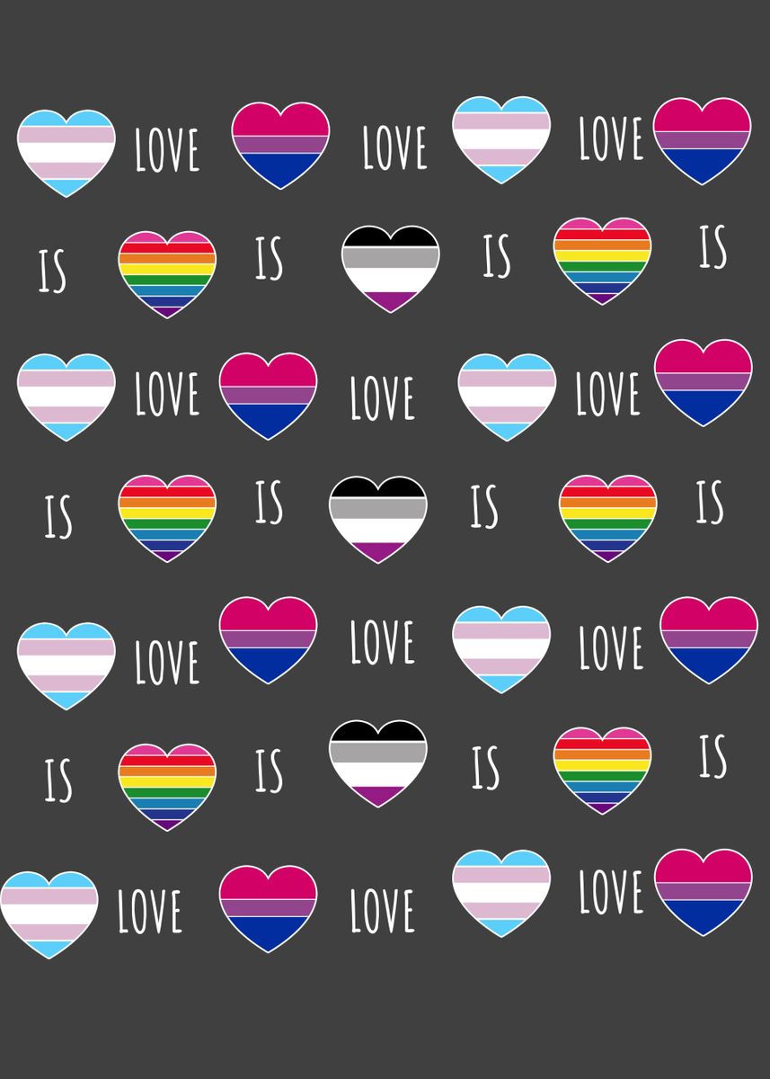'Love is Love flag LGBT Gay' Poster by CheTatanka | Displate