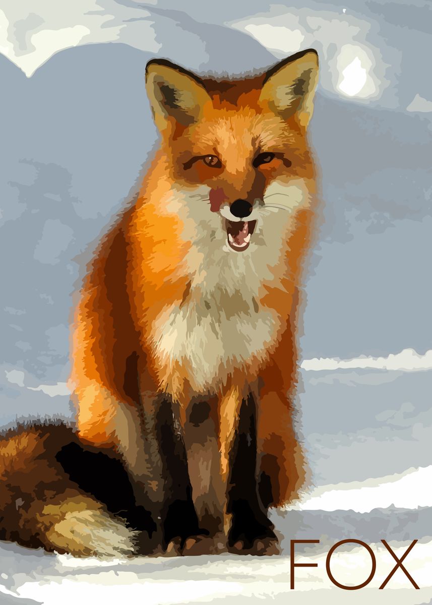 'fox ' Poster, picture, metal print, paint by Cipto Andrianto | Displate