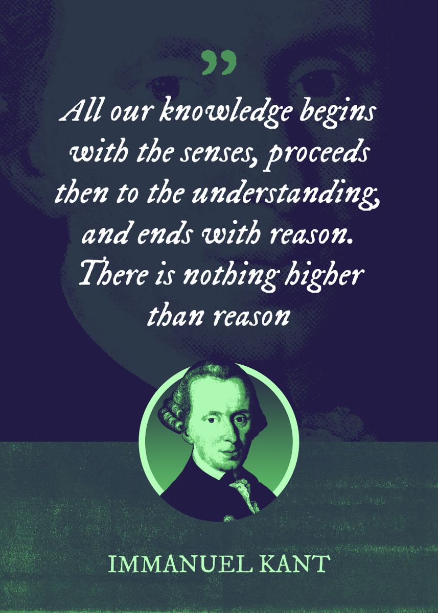 'All our knowledge begins' Poster by Syahrasi | Displate