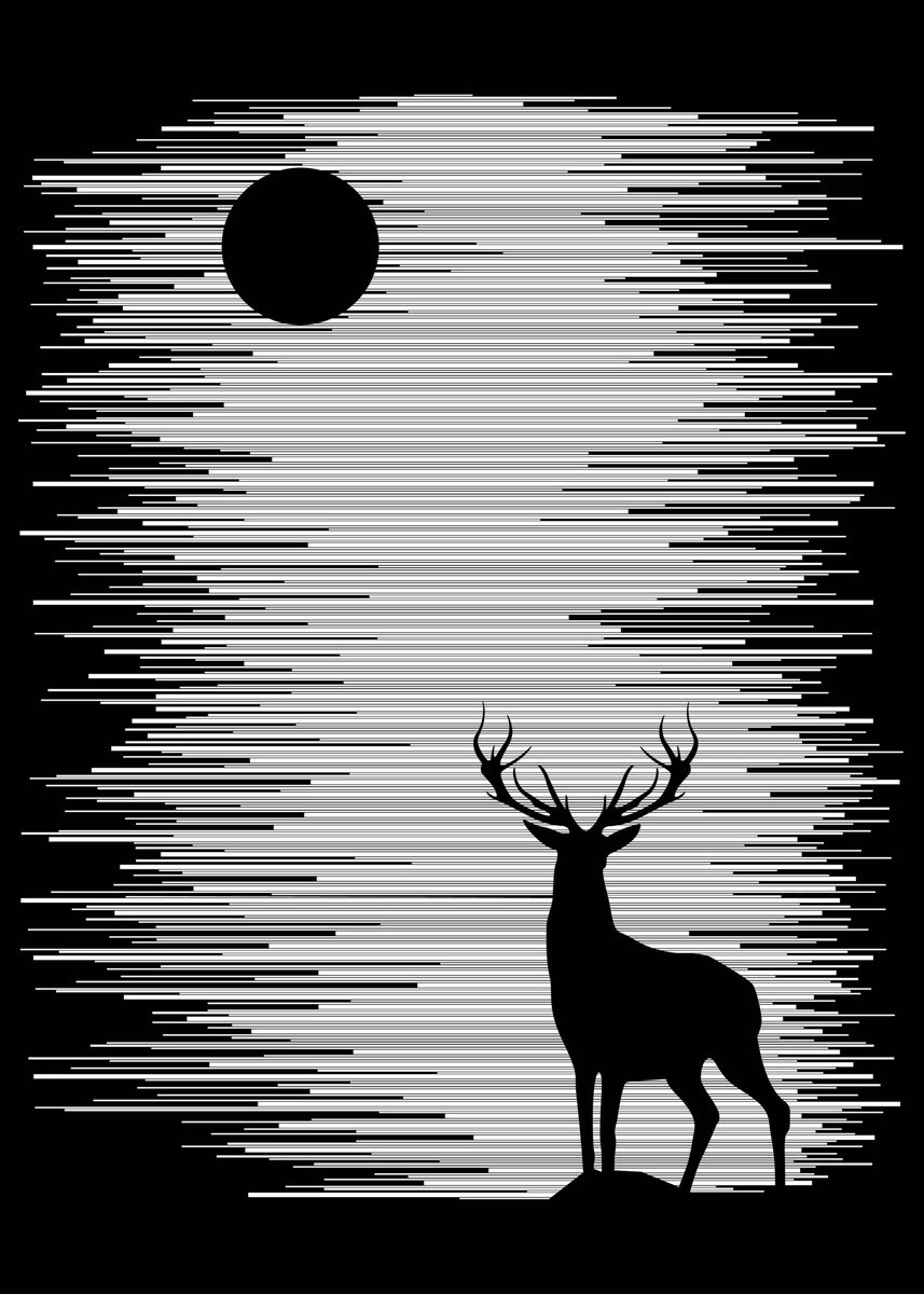 'A Deer Downpour ' Poster by jun salazar | Displate