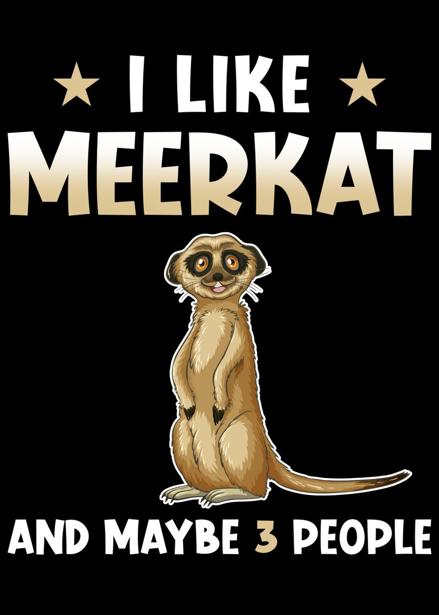 'Meerkat Saying Funny' Poster, picture, metal print, paint by schmugo ...
