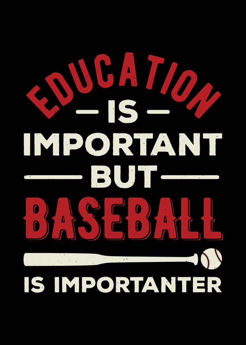 'Funny Baseball Lover' Poster, picture, metal print, paint by Visualz ...