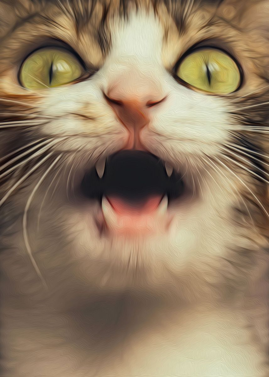 'Meowzer' Poster, picture, metal print, paint by Armstrong | Displate