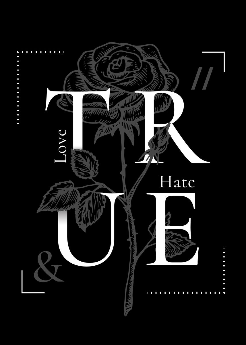 'Love Versus Hate' Poster by Absolute | Displate
