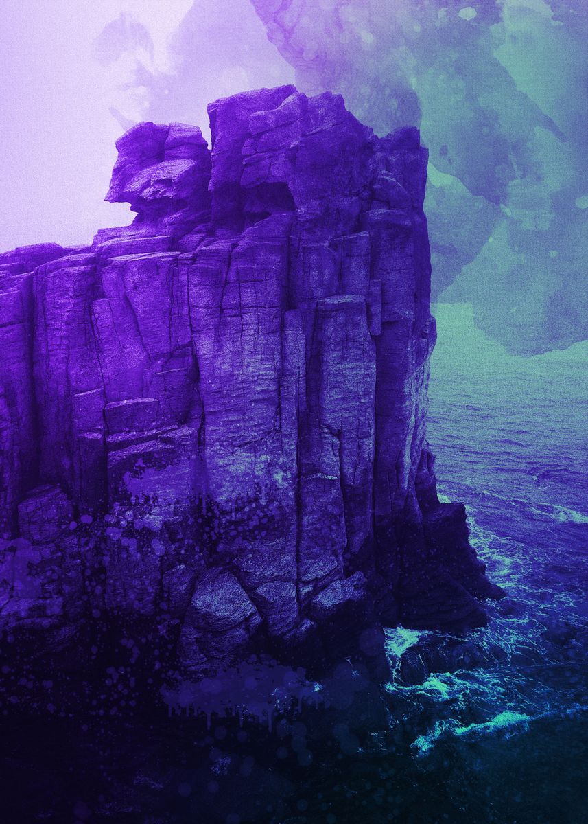 'Deep coast' Poster, picture, metal print, paint by Huli | Displate