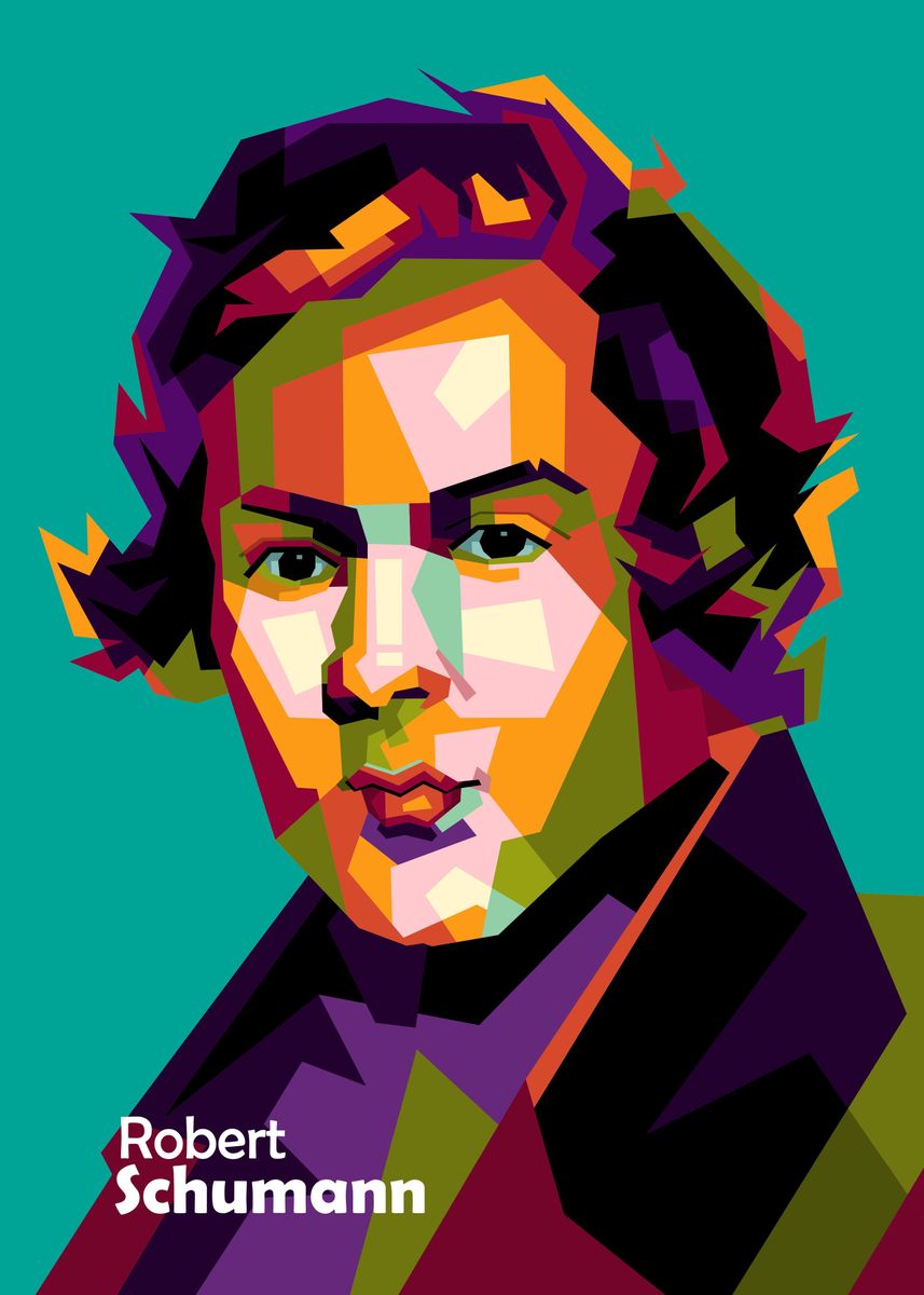 'Robert Schumann' Poster, picture, metal print, paint by AMIRUDIN 06 ...