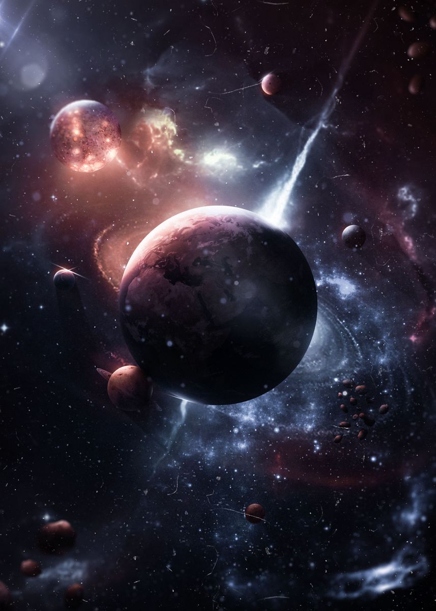 'Epic Planet' Poster, picture, metal print, paint by Iamtripsy | Displate