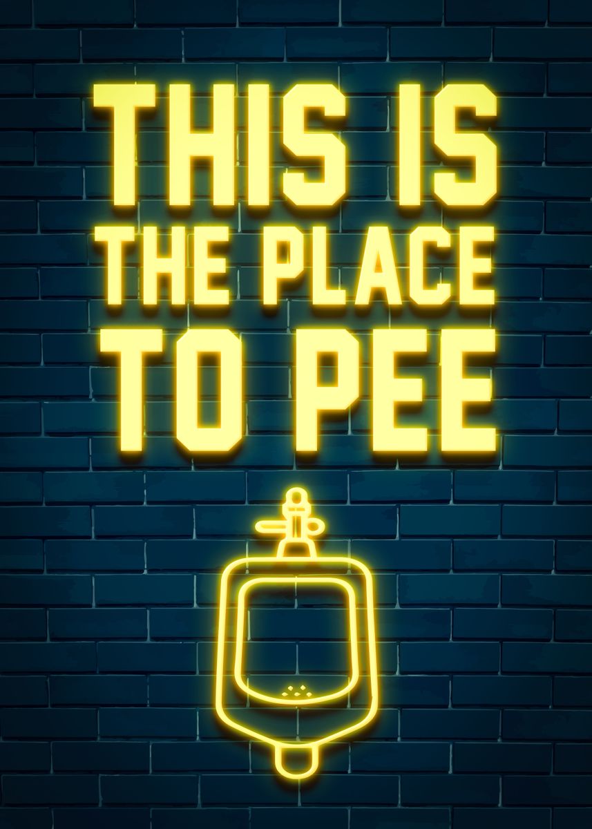 'Toilet' Poster, picture, metal print, paint by Kenny Studio | Displate