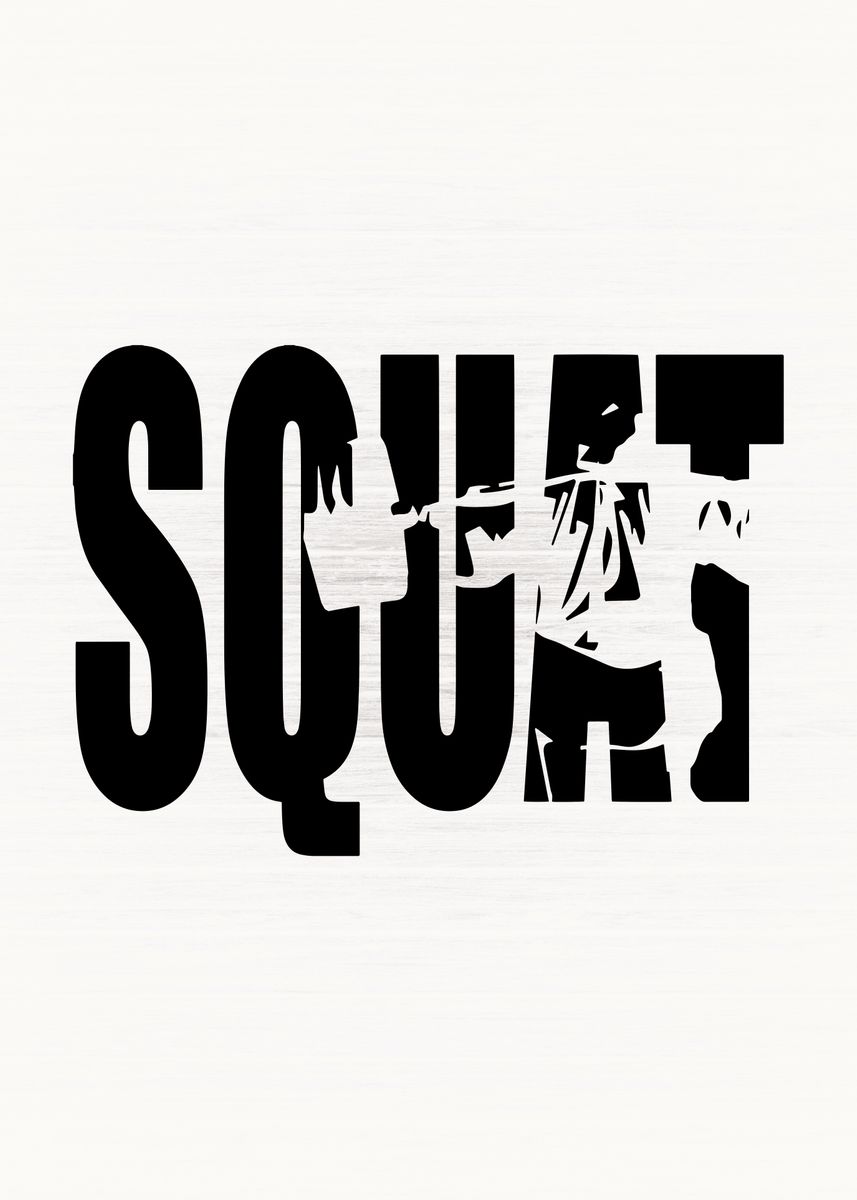 'Squat' Poster, picture, metal print, paint by CHAN | Displate