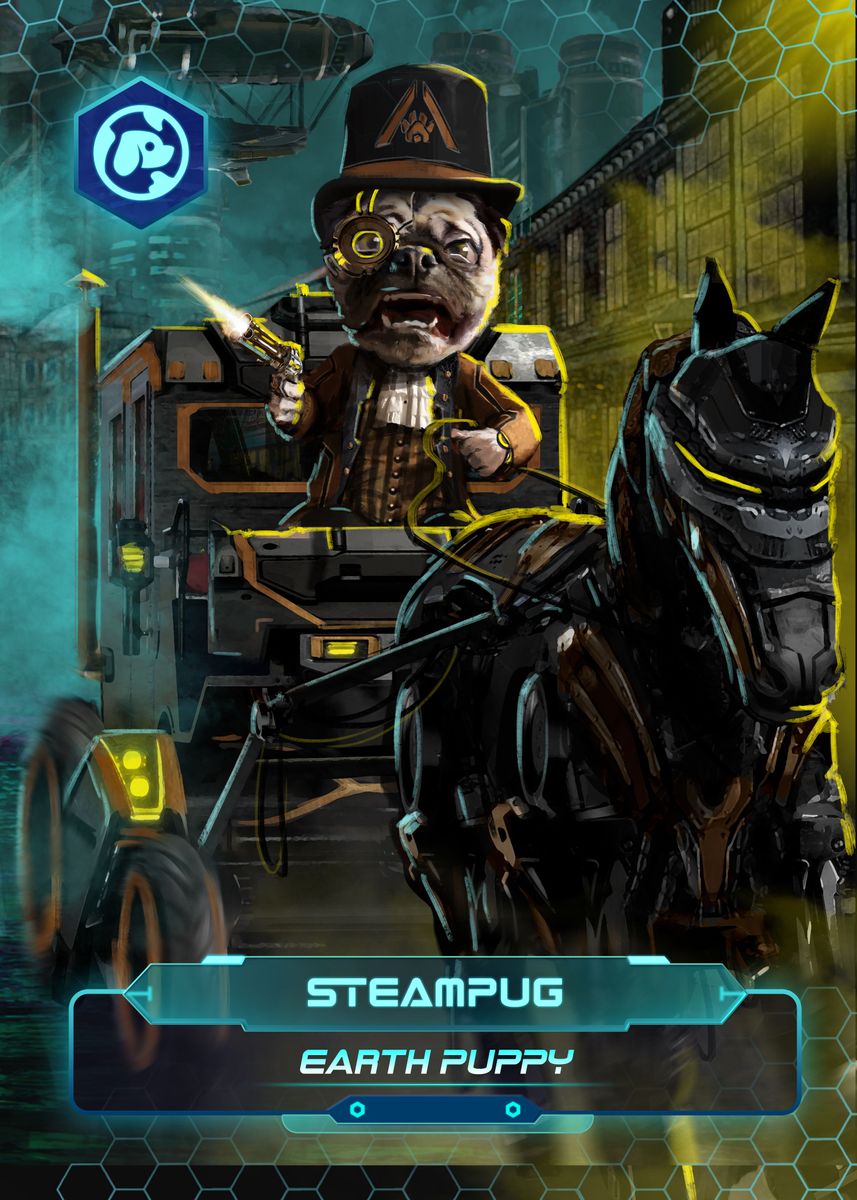 'Steampug' Poster, picture, metal print, paint by Spacetopia Games ...