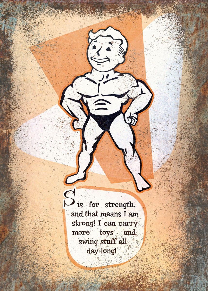 'Strength' Poster, picture, metal print, paint by Fallout | Displate