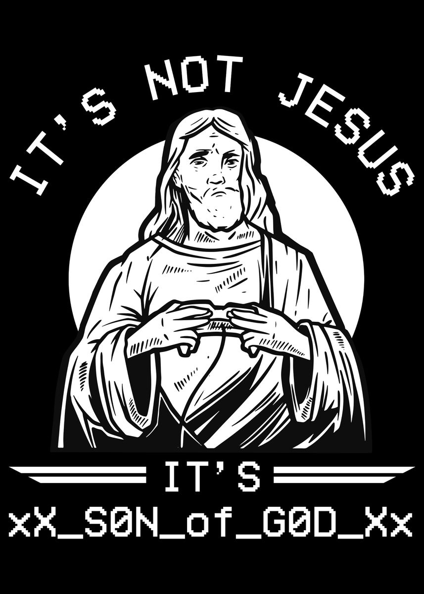'Christian Gamer Jesus' Poster, picture, metal print, paint by ...