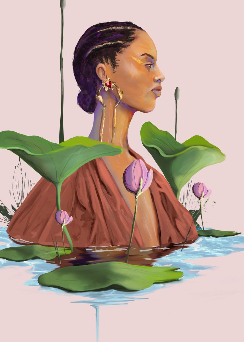 'Lilly' Poster, picture, metal print, paint by Alex Jarman | Displate