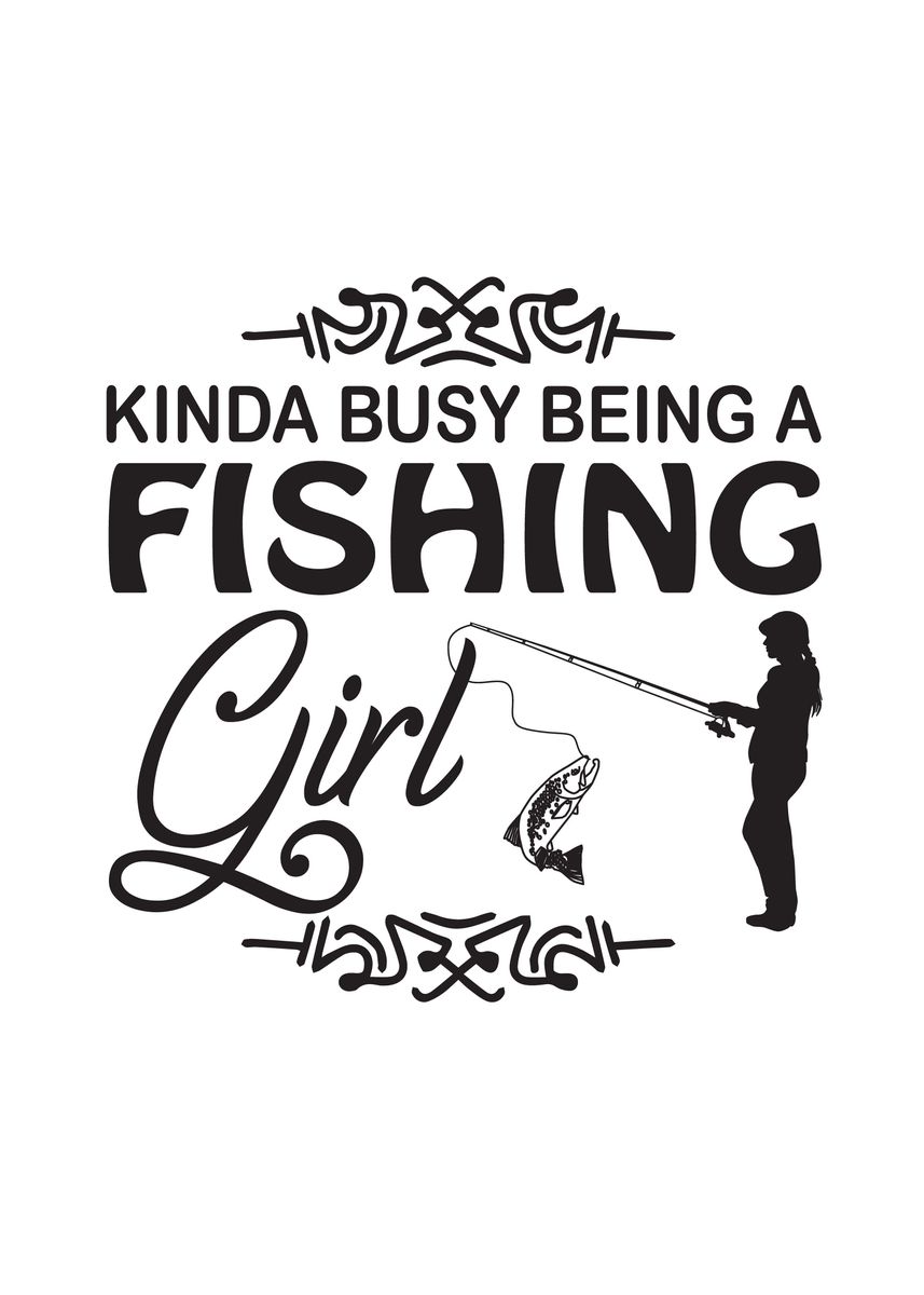 'Girl Fishing' Poster by Beone Digital | Displate