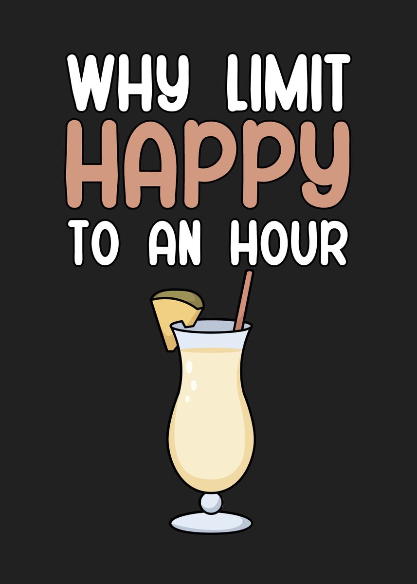 'Happy Hour Cocktail' Poster by maxdesign | Displate