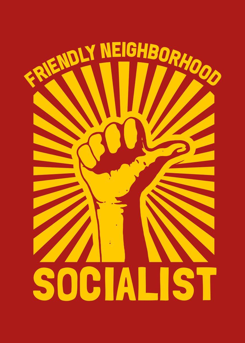 'Friendly Socialist Meme' Poster, picture, metal print, paint by Yipptee | Displate