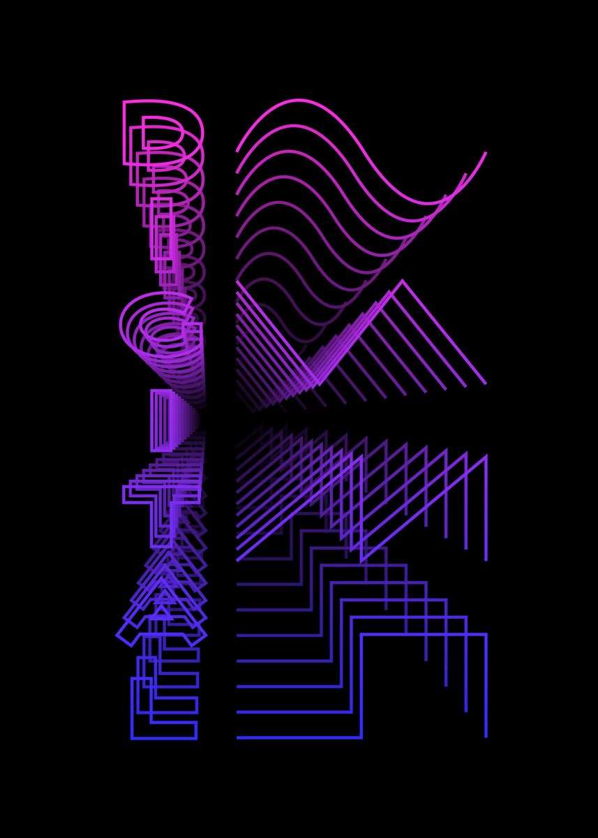 'Synth Waveform Digital' Poster by jodotodesign | Displate