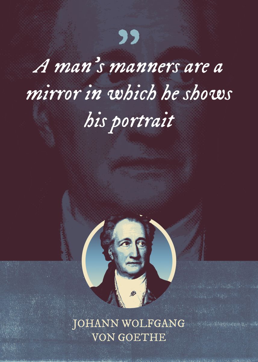 'A mans manners are a' Poster, picture, metal print, paint by Syahrasi ...