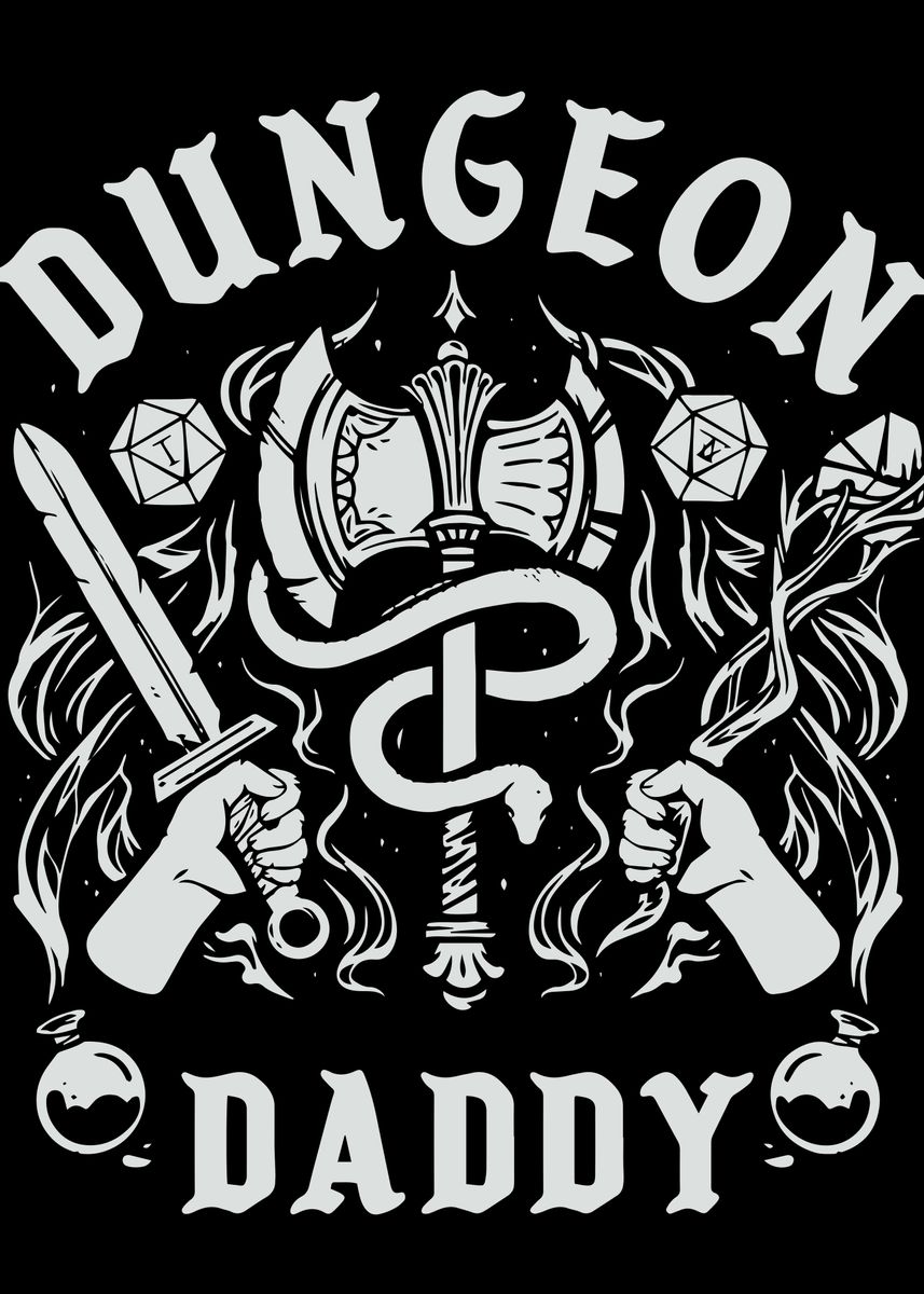 'Dungeon Dragon daddy' Poster, picture, metal print, paint by vincent ...