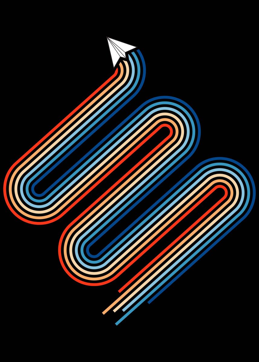 'Paper Airplane Sunset ' Poster by jun salazar | Displate