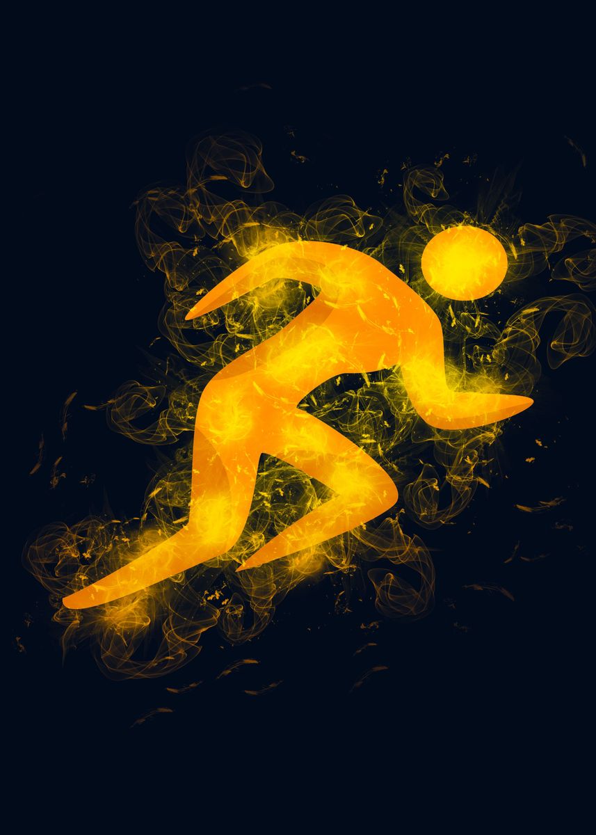 'running man smoke' Poster by shiner artist | Displate